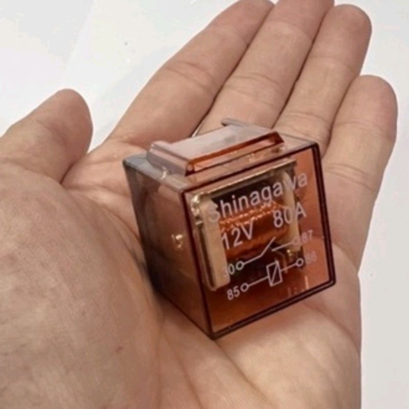 Jual RELAY KLAKSON 12 VOLT 80A AMPER & Kaki 4 Bahan metali Transparan ...