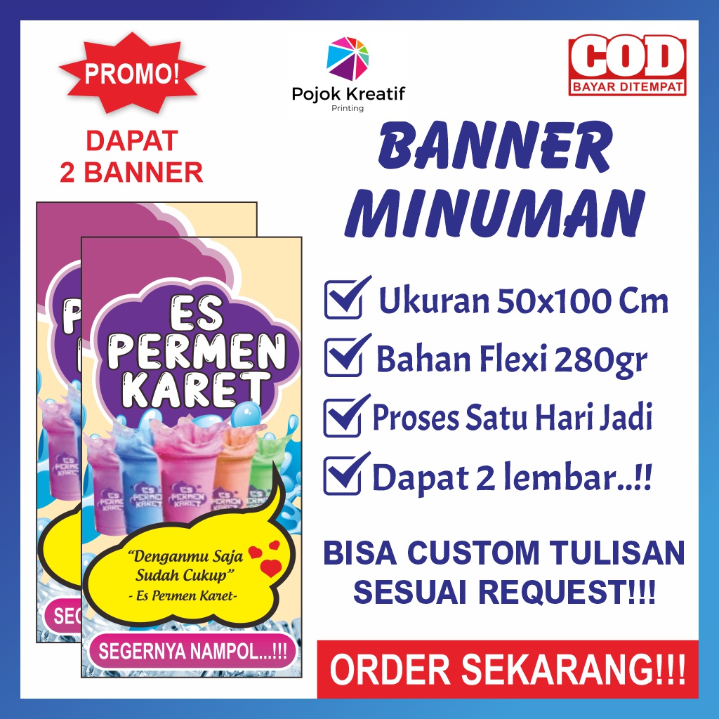 Jual Banner Bener Baner Benner Spanduk Sepanduk Backdrop Usaha Minuman ...