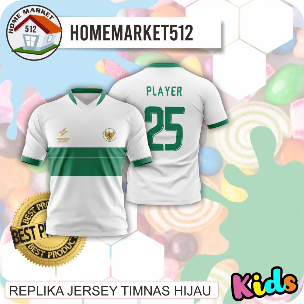 Jual Jersey Anak Kaos Jersey Bola Anak TIMNAS HIJAU Kaos Jersey Premium ...