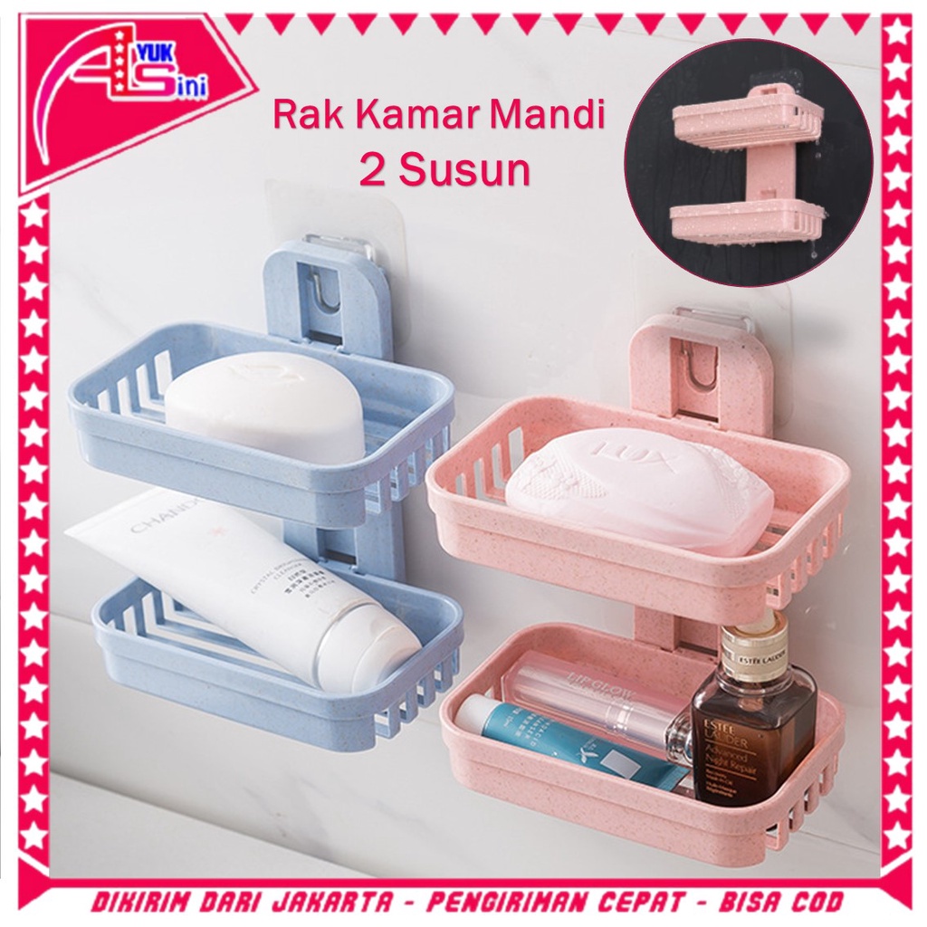 Jual AS Tempat Sabun Batang 2 Tingkat Kotak Sabun Kamar Mandi 2 Susun ...