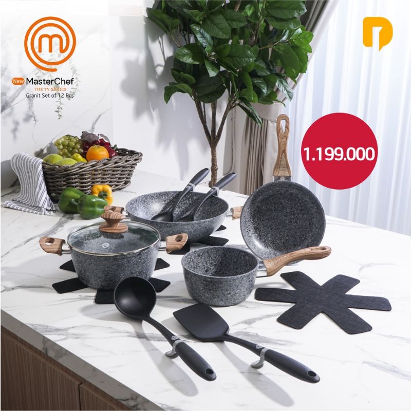 Jual Master Chef Granit Set Panci Master Chef Cookware Set Granit ...