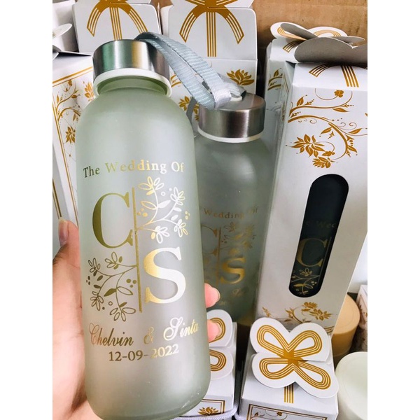 Jual Botol Doff + sablon + kemas box | Shopee Indonesia