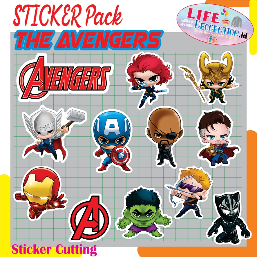 Jual STIKER THE AVENGERS / STICKER PACK AVENGER | Shopee Indonesia