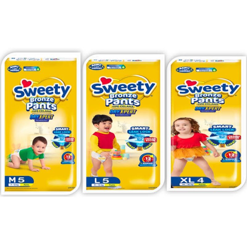 Jual Sweety bronze Mini Pack M 5 L 5 XL 4 Popok Bayi dan Anak Tipe ...