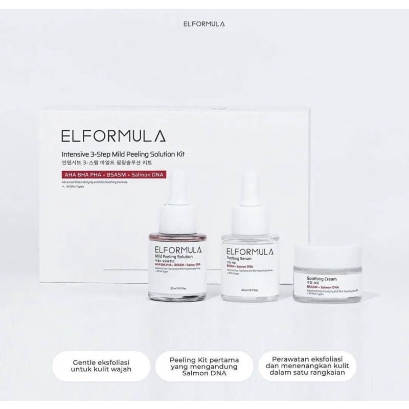 Jual ELFORMULA 3 Step Mild Peeling solution Kit | Shopee Indonesia