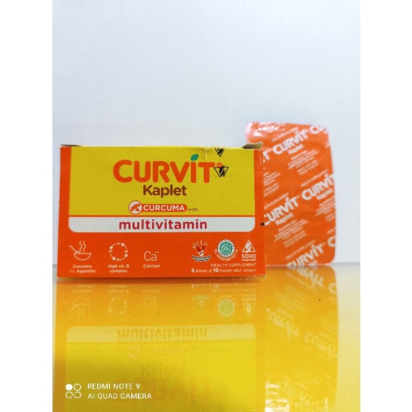 Jual Curvit Multivitamin Kaplet Untuk Memperbaiki Nafsu Makan isi 10 ...