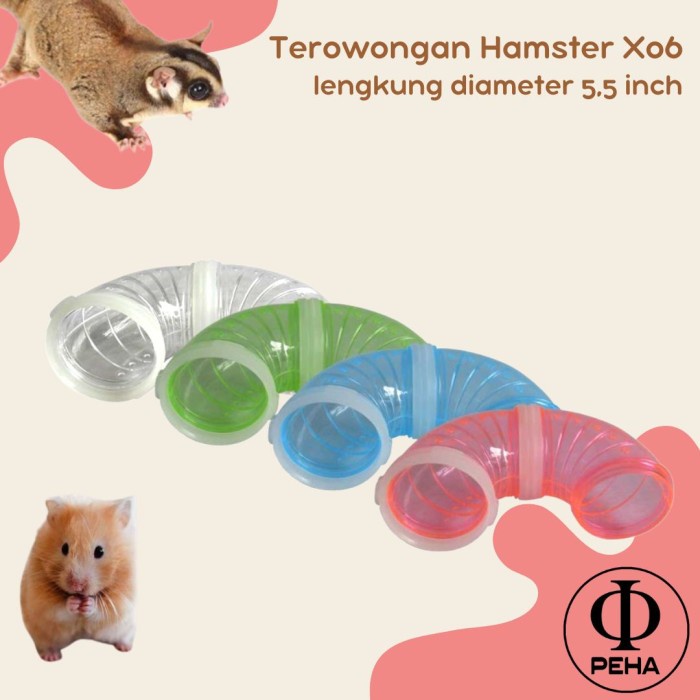 Jual Mainan Terowongan Hamster 5.5" Mainan Hamster Tunnel Lengkung X06 ...