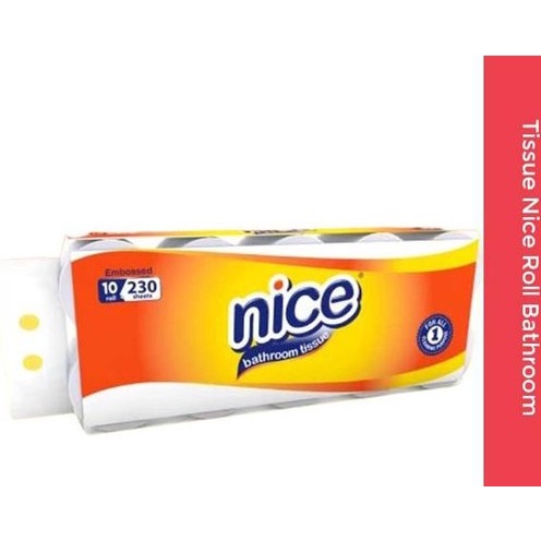 Jual TISU TOILET GULUNG NICE 10 ROLL 230 LBR BATHROOM TISSUE MULTI ...