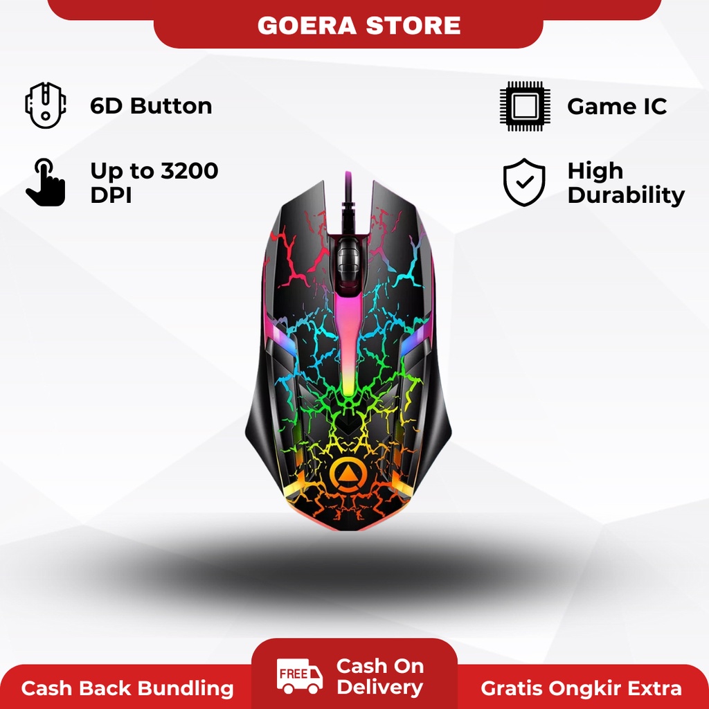 Jual Goera G54 - Mouse Gaming - Classic X4 Wired Gaming Mouse | Shopee ...