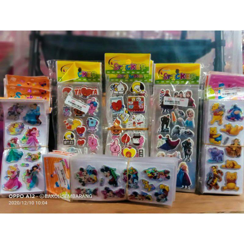 Jual Stiker timbul 3D Mini Karakter (1Lembar) | Shopee Indonesia