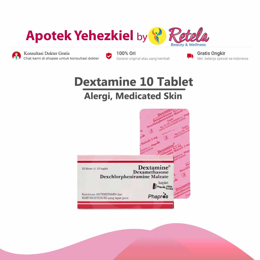 Jual DEXTAMINE TABLET 1 BLISTER 10 TABLET | Shopee Indonesia