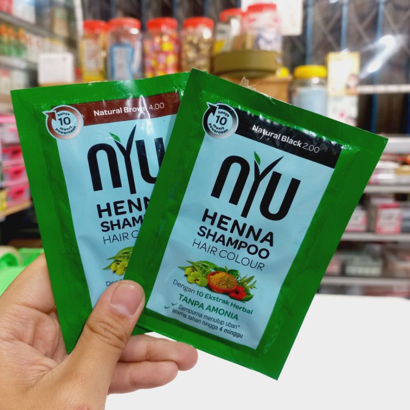 Jual [CAT RAMBUTL] NYU HENNA SHAMPOO HAIR COLOUR / PEWARNA RAMBUT / 10 ...