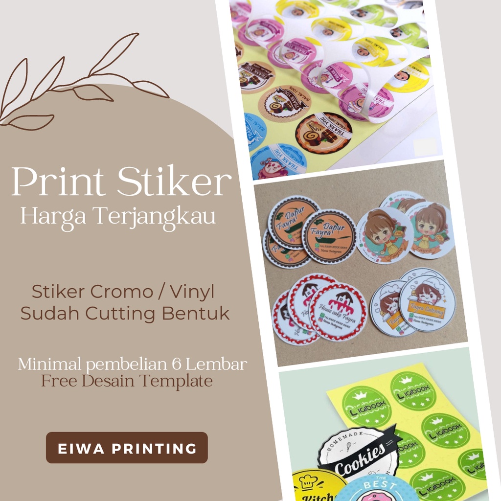 Jual Cetak Stiker Logo Produk Label Kemasan Brand Usaha Olshop | Shopee ...