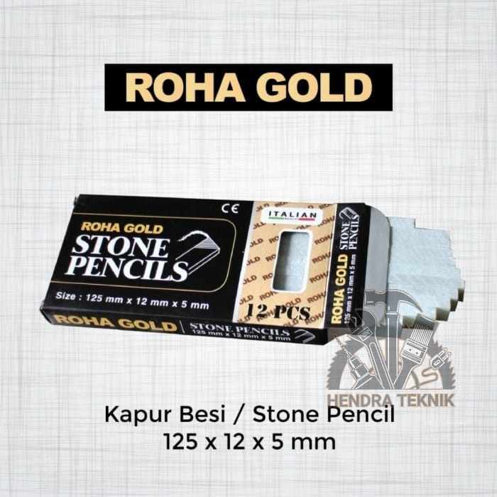 Jual ORIGINAL ROHA ISI 12btg KAPUR BESI PENSIL BESI ALAT TULIS LOGAM PENSIL LOGAM BATU HI ...