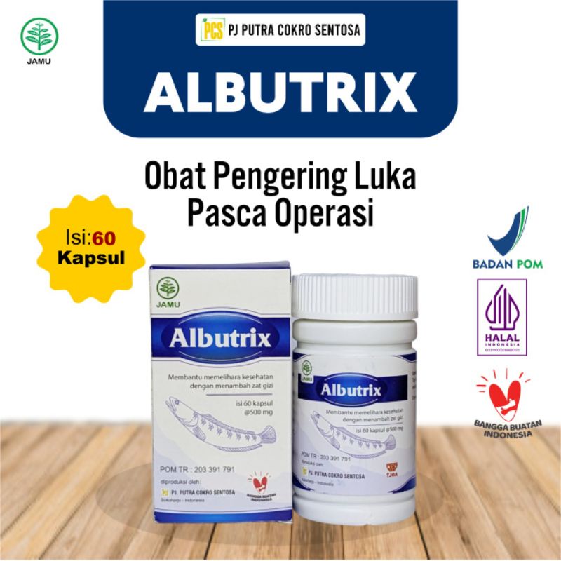 Jual Albutrix-PCS- Obat pengering luka operasi Kapsul Ekstrak ikan ...