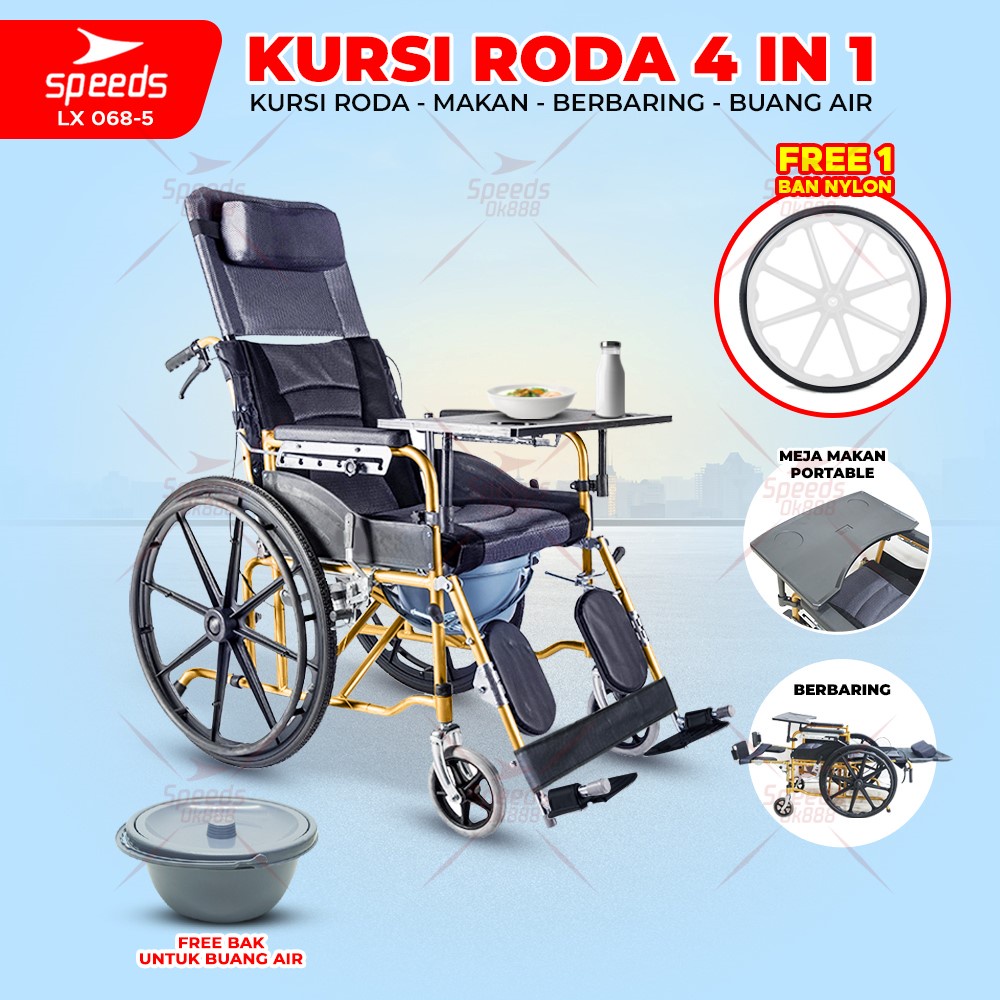 Jual SPEEDS Kursi Roda Travel Portable Minimalis Bisa Masuk Pesawat ...