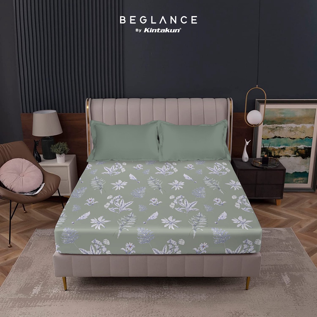 Jual Kintakun Sprei Beglance Bamboo Silk Premium Motif Reva Tinggi 40cm | Shopee Indonesia