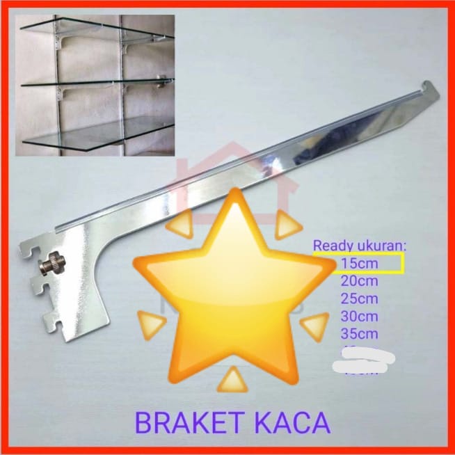 Jual BRACKET KACA STAINLESS (15cm-35cm) | Shopee Indonesia