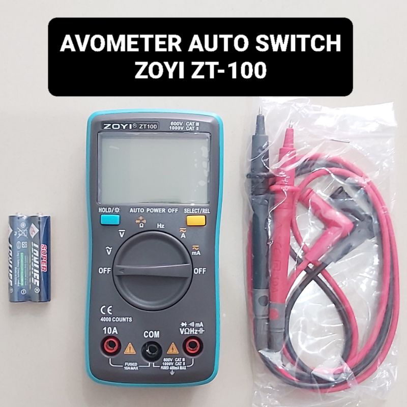 Jual ZOTEK Avometer Auto Switch ZT100 Digital Multimeter Multi Tester ...