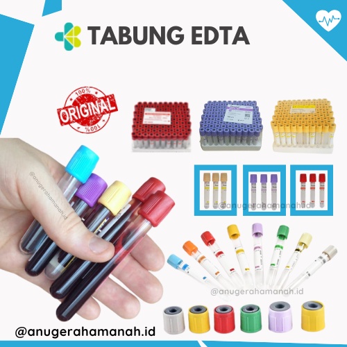 Jual Tabung darah EDTA VideLab K3EDTA 3ml Vacusaka 3.0 ml Monotes 4 ml ...
