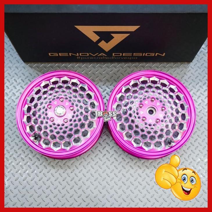 Jual Velg Genova Uno Pink Front & Rear Vespa Sprint Primavera GTS S LX ...