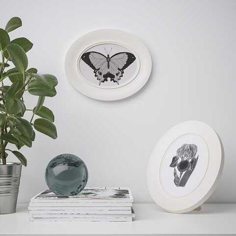 Jual Bingkai Foto Frame Oval Bulat Lingkaran KAXHOLMEN Retro Antik ...