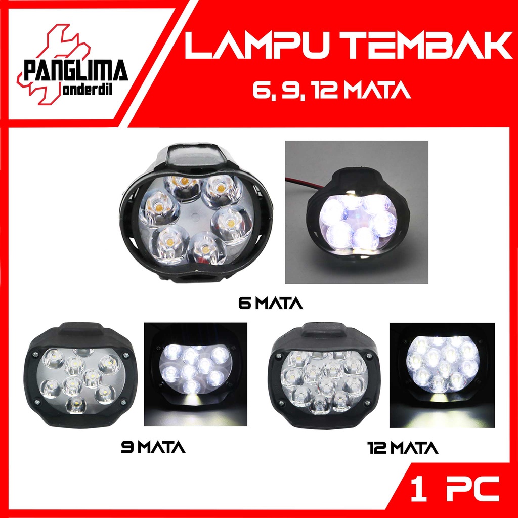 Jual Lampu Tembak Bulat 6 9 12 Mata Universal Sorot Spot Light ...