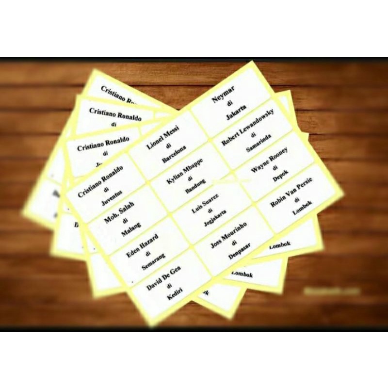 Jual Cetak Label Nama Undangan - Proses Kilat dan Rapi | Shopee Indonesia