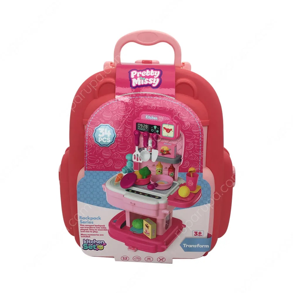 Jual PRETTY MISSY KITCHEN SET 34 PCS BACKPACK SERIES SET MAINAN ANAK ...