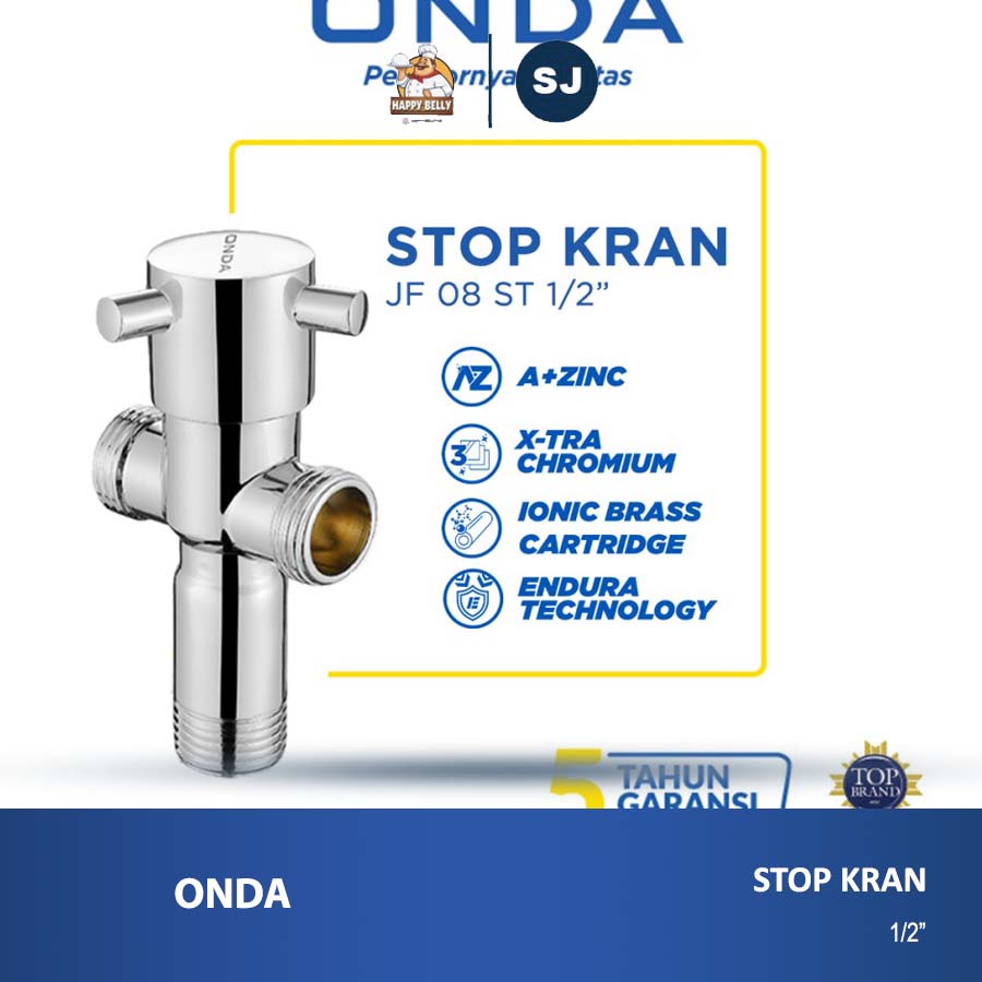 Jual Stop Kran / keran T shower WC kloset / Bidet JF 08 ST ONDA Angle ...