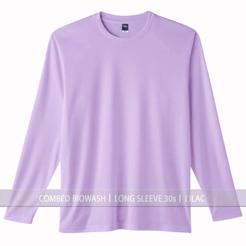 Jual LENGAN PANJANG | COTTON KENARI | LILAC [ COMBED BIOWASH ULTRASOFT ...