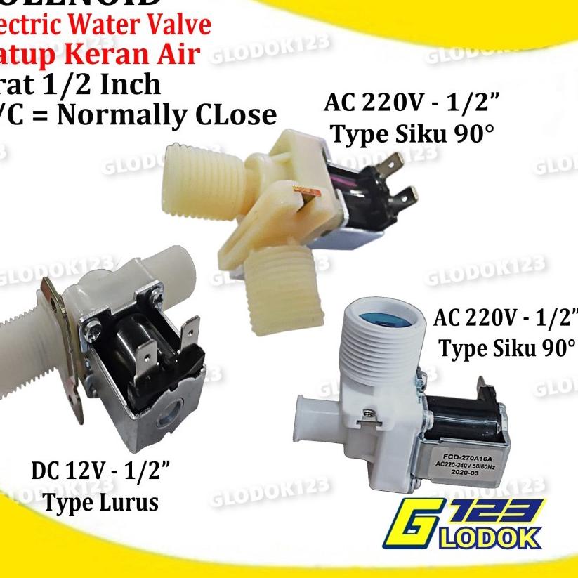 Jual Promo Electric Water Selenoid Valve Control Switch AC 220V DC 12V NC 1/2" | Shopee Indonesia