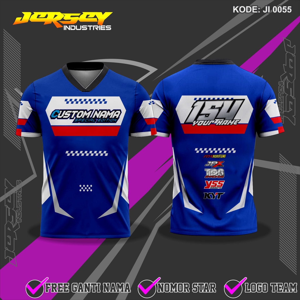 Jual Jersey racing team free ubah nama nomor harga bersahabat, siap ...