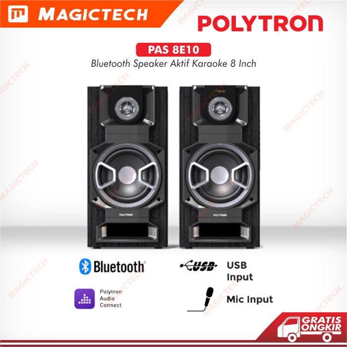 Jual POLYTRON SPEAKER AKTIF 8" PAS 8E10 BLUETOOTH USB KARAOKE - PAS8E10 ...