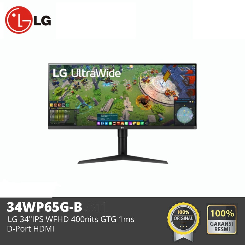 Jual LG 34WP65G-B 34 Inch UltraWide Monitor - WFHD IPS HDR with USB ...