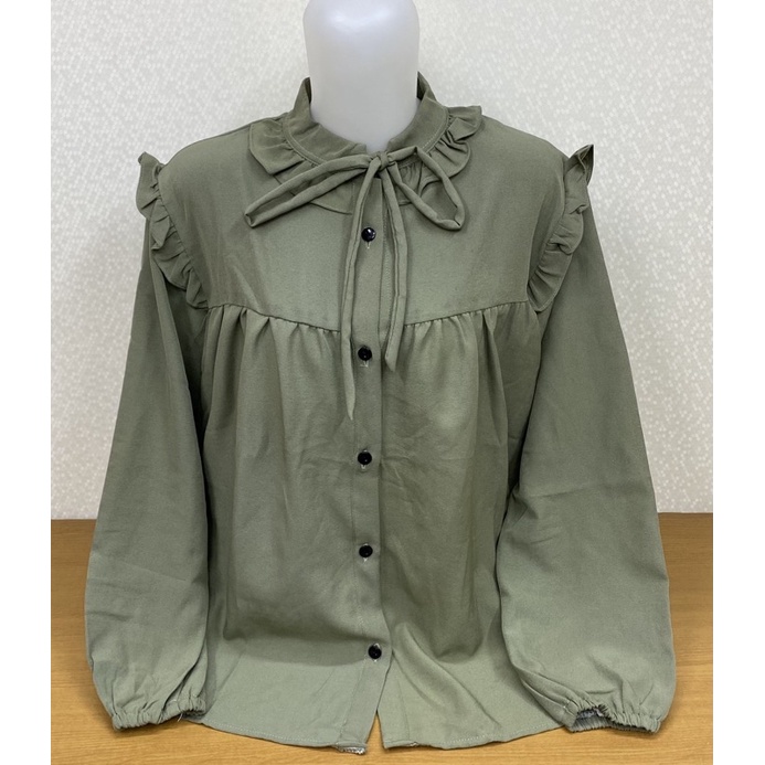 Jual BLOUSE KOREA -BLOUSE SHANGHAI RUMBAI TALI - ATASAN WANITA ...