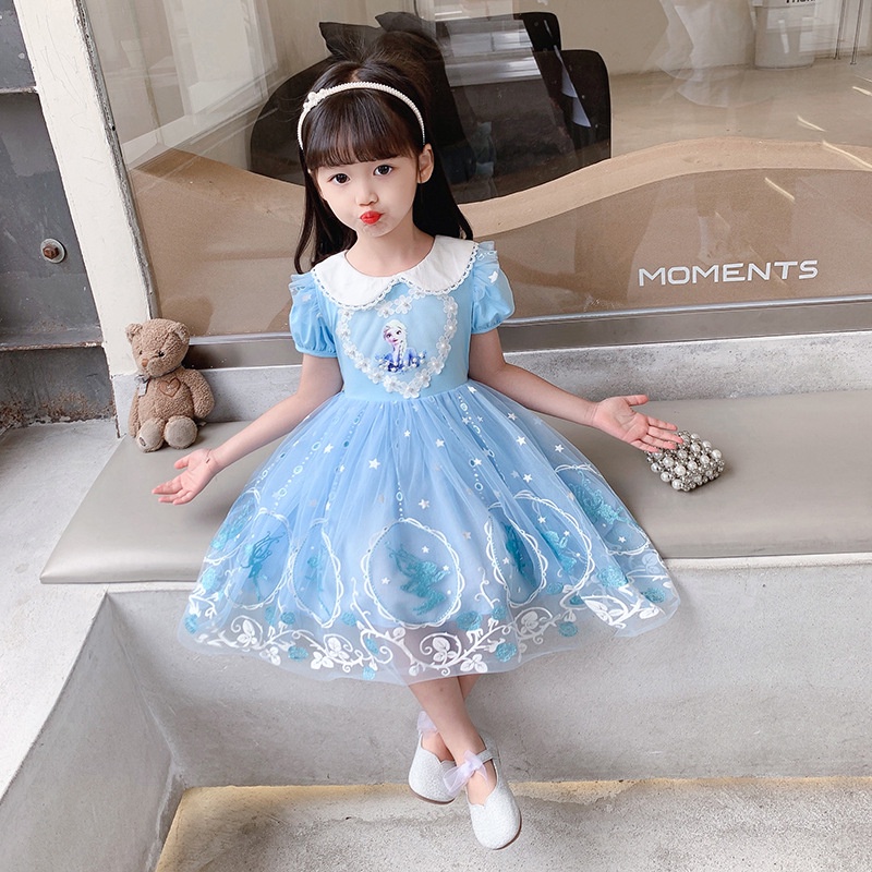 Jual [PRINCESS KESLI] 1-10 Tahun Gaun Frozen Elsa Pesta Perempuan Rok ...