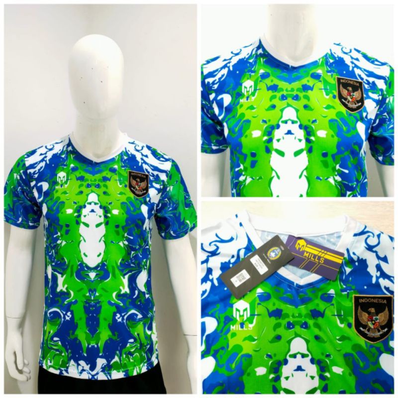 Jual JERSEY TIMNAS TRAINING HIJAU MILLS REPLICA VERSION 2022/2023 ...