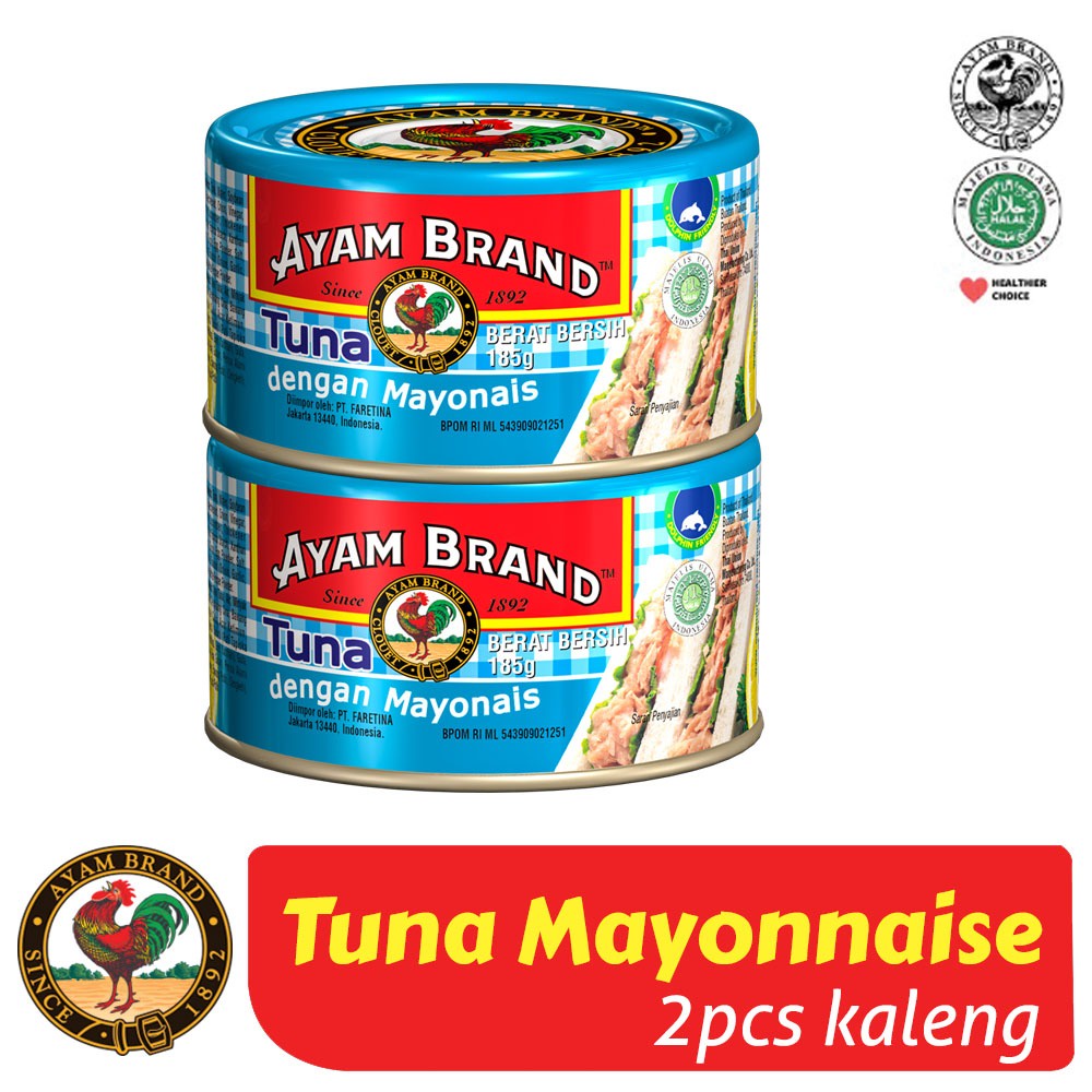 Jual Ayam Brand - Ikan Tuna Kaleng Mayonaise Natural 2 pcs 160gr ...