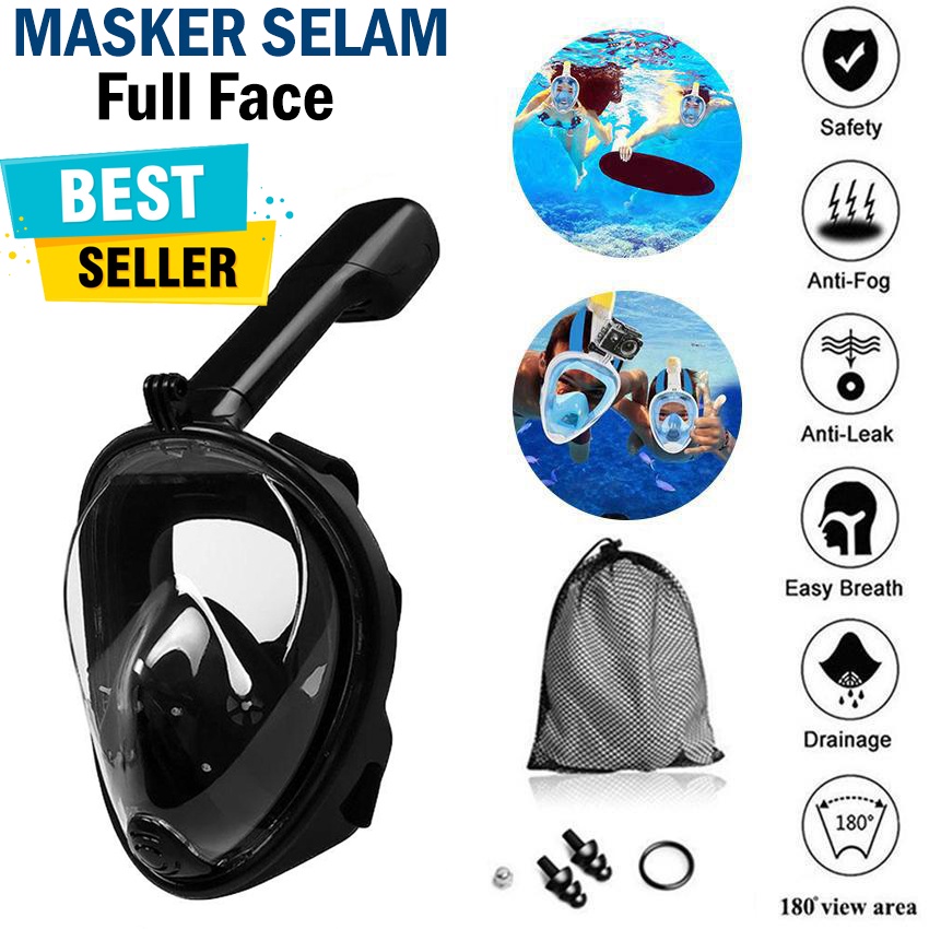 Jual Kacamata Selam Full Face Scuba Diving Masker Snorkeling dengan ...