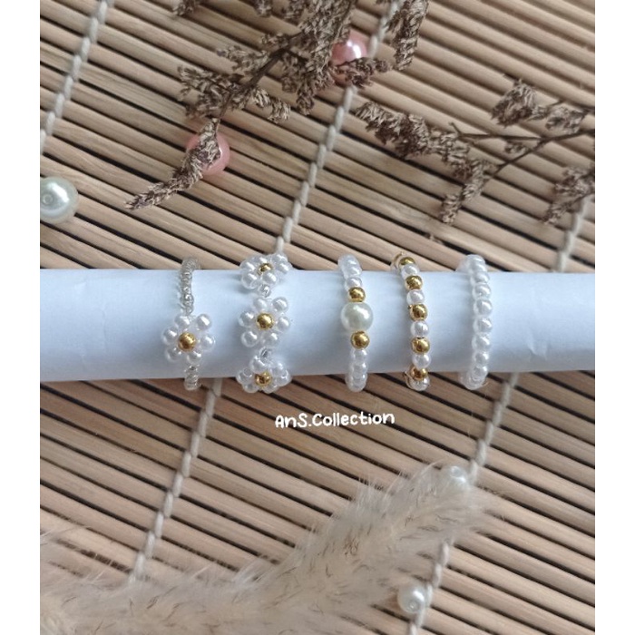 Jual Beads Rings / Pearlyy bead / cincin mutiara / cincin kpop murah ...