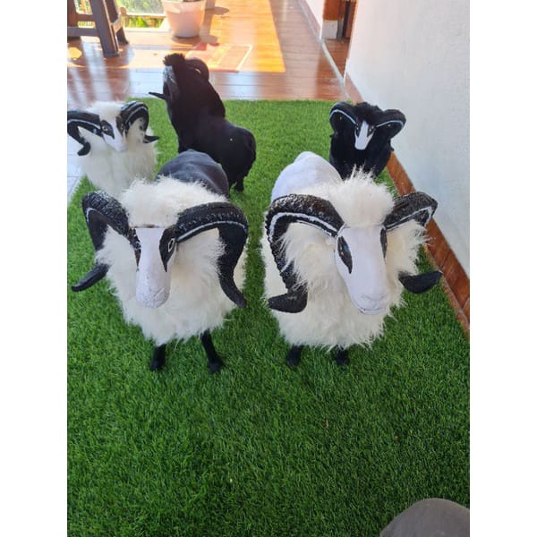Jual mainan miniatur domba/ kerajinan tangan domba oleh oleh garut ...
