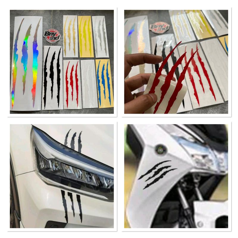 Jual Sticker CAKARAN Monster Scratch Stiker CAKAR Motor Mobil Cutting ...