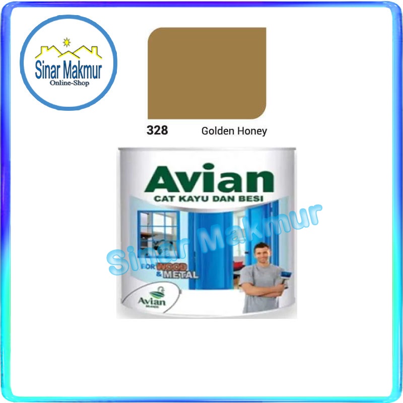 Jual Cat Kayu Besi 1/2 KG 0,45 Liter 328 Golden Honey (AVIAN) | Shopee ...
