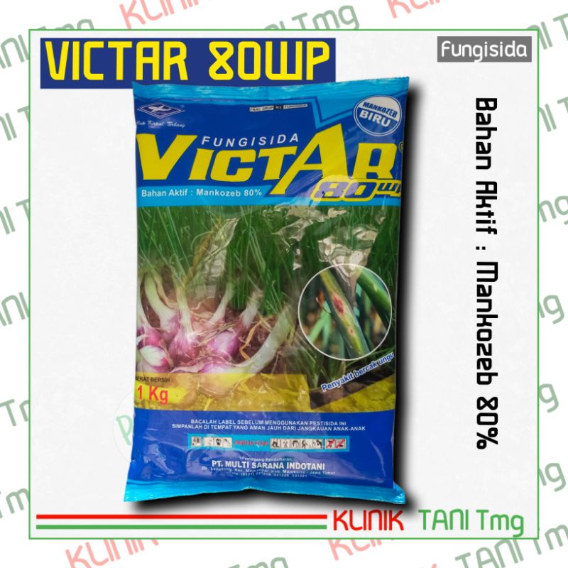 Jual Victar 80WP Mankozeb Biru Fungisida 1kg berbahan aktif mancozeb 80% untuk mencegah dan ...