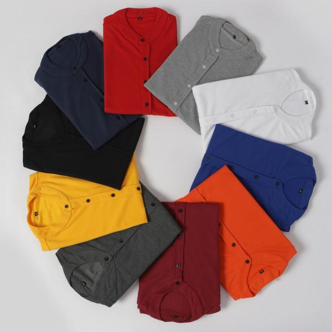 Jual KLLL ORIGINAL Kemeja Baju Koko Muslim Polo Lengan panjang - Abu ...