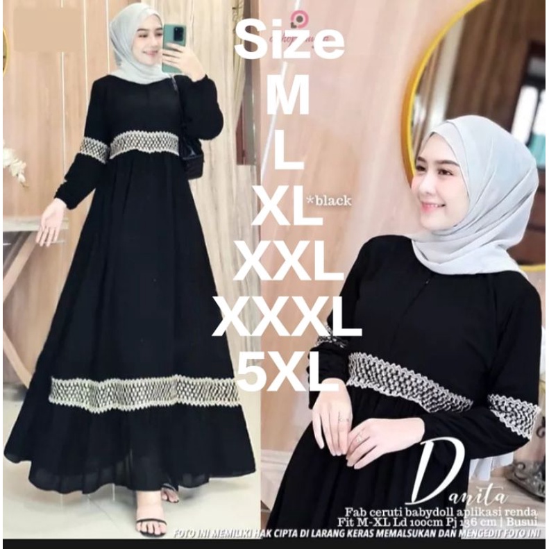 Jual Gamis Larisa Renda Resleting Busui | Shopee Indonesia