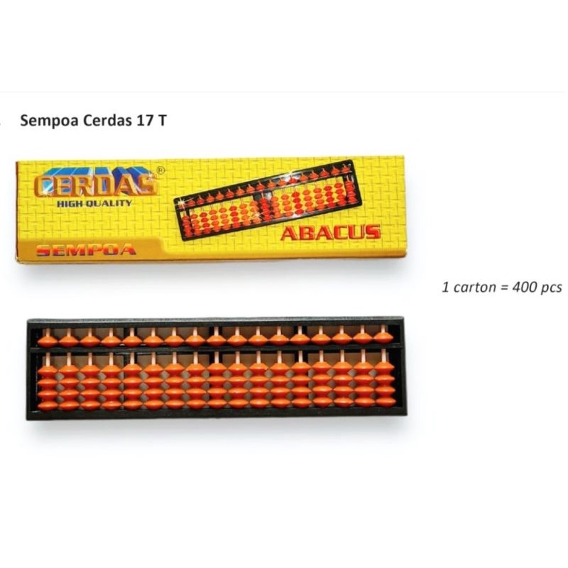 Jual Sempoa Cermat / Sempoa Abacus 17 tiang | Shopee Indonesia