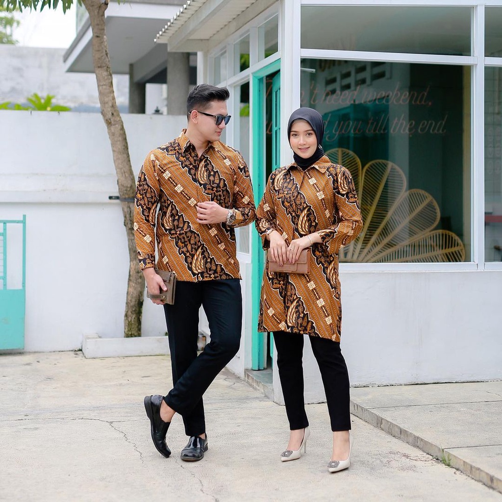 Jual Benang Raja Batik Couple Pria Wanita Motif Sayap Miring | Shopee ...