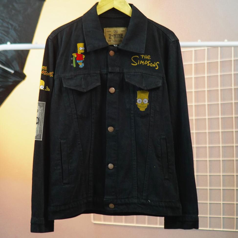 Jual jaket jeans gambar Simpsons sablon best seller model terbaru bahan ...